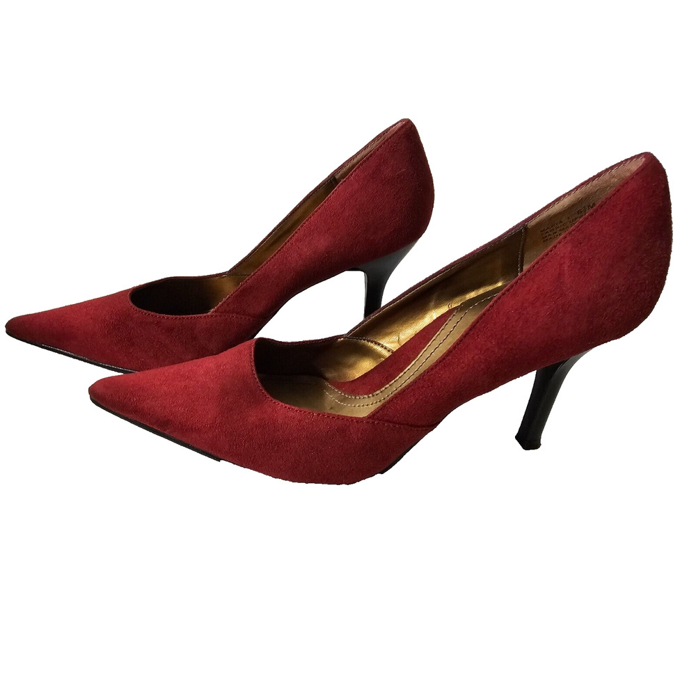 Rampage Womens Maria Red Heels Pumps Holiday Shoes Si… - Gem